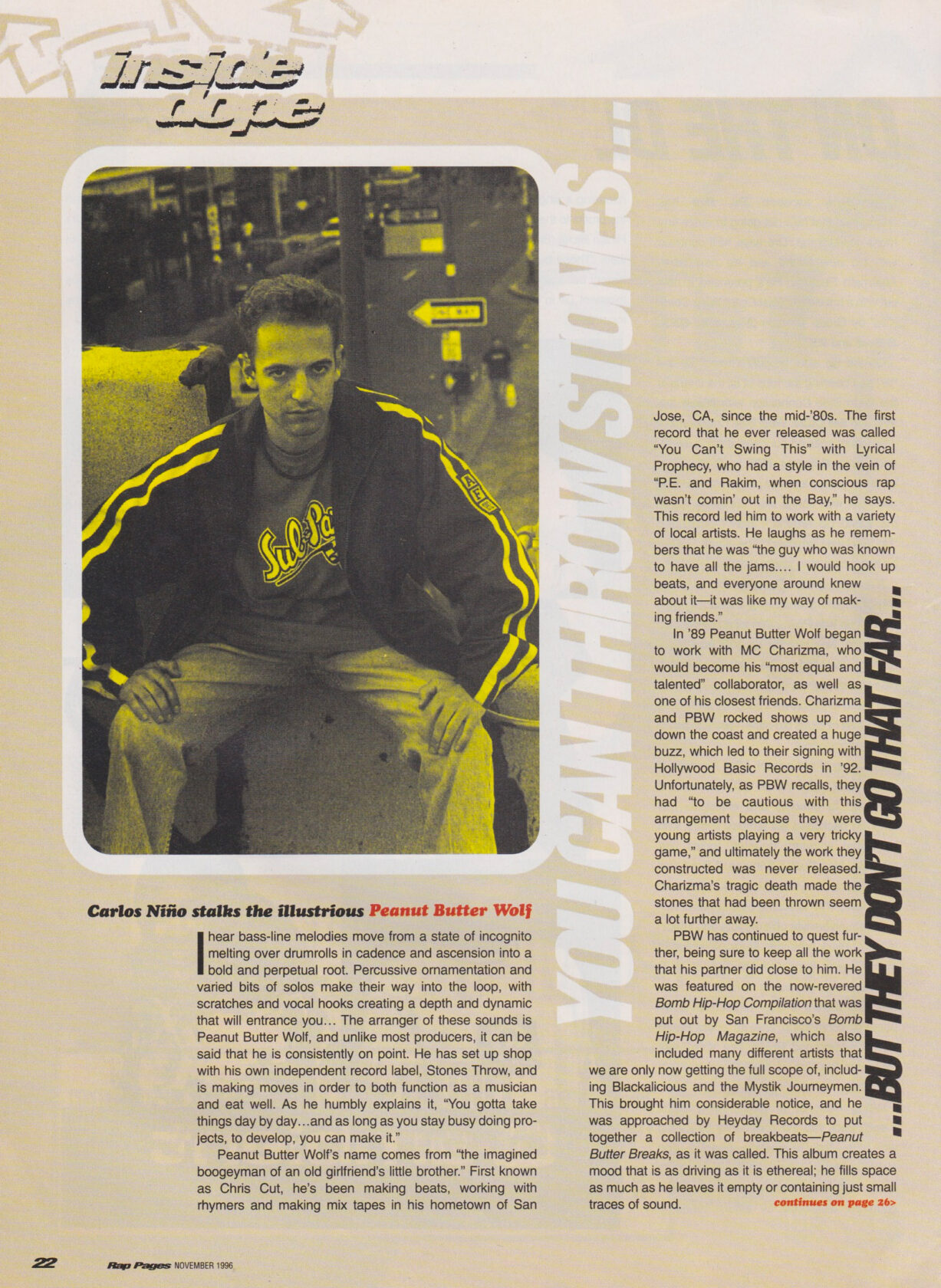 You can throw stones ... Rap Pages, 1996 - Stones Throw Records